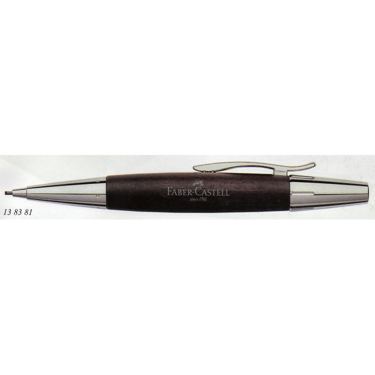 Faber-Castell Design E-Motion Pencil, Chrome and Pearwood,
