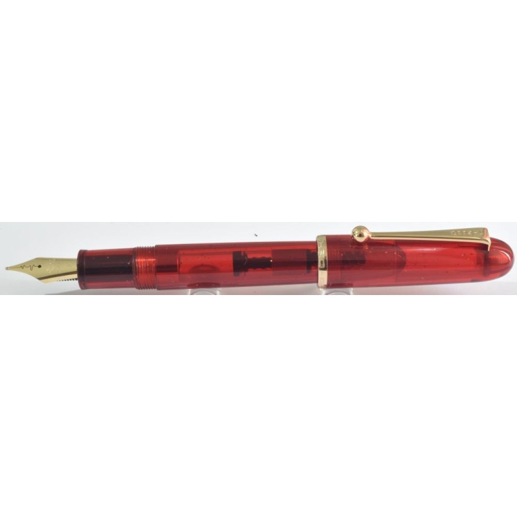 Jinhao No. 9013 Mini Fountain Pen, Translucent Red with Heartbeat ...