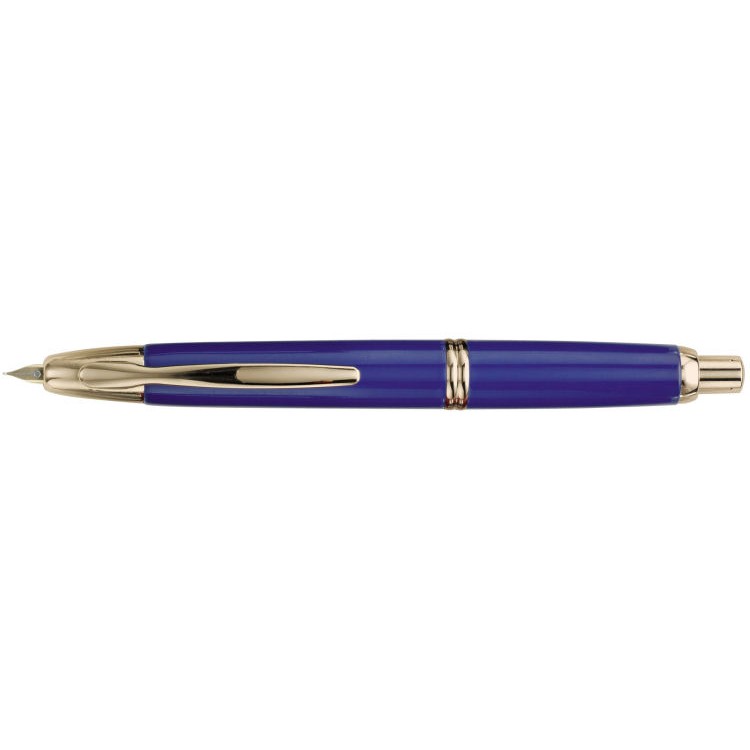 Pilot Capless Fountain Pen, Blue with Gold Accents